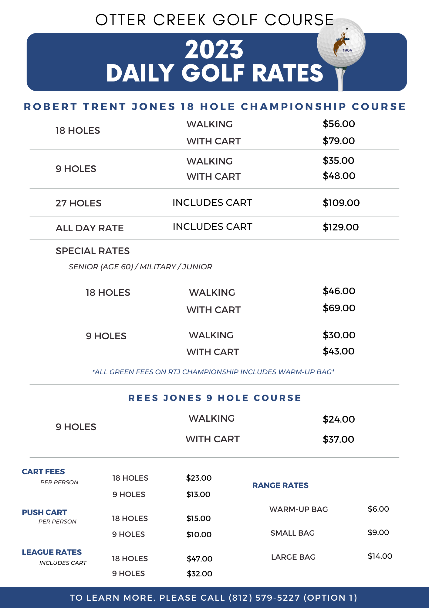 Golf Rates - Otter Creek Golf Course