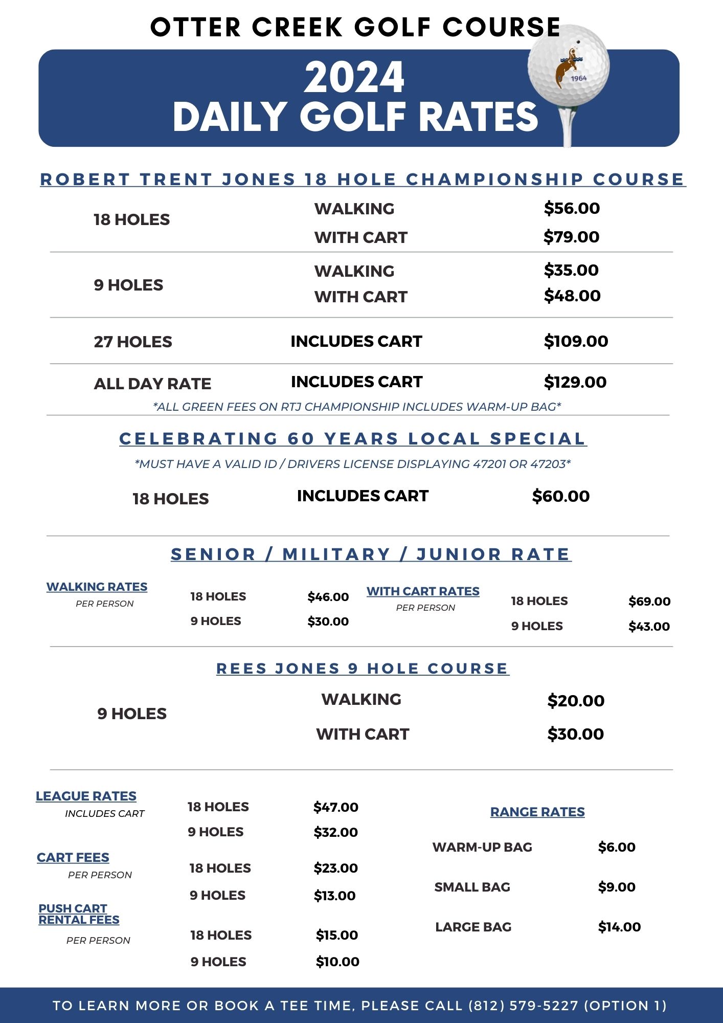 Golf Rates - Otter Creek Golf Course
